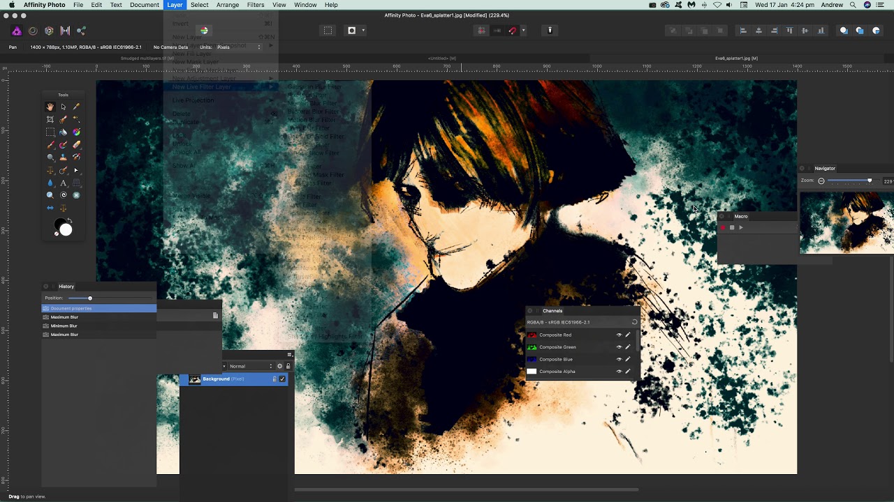 Maximum Blur Filter In Affinity Photo | How To Tutorial | Graphicxtras ...