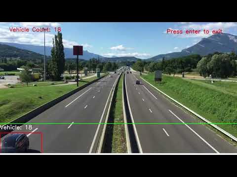Vehicle detection and counting with opencv python - YouTube