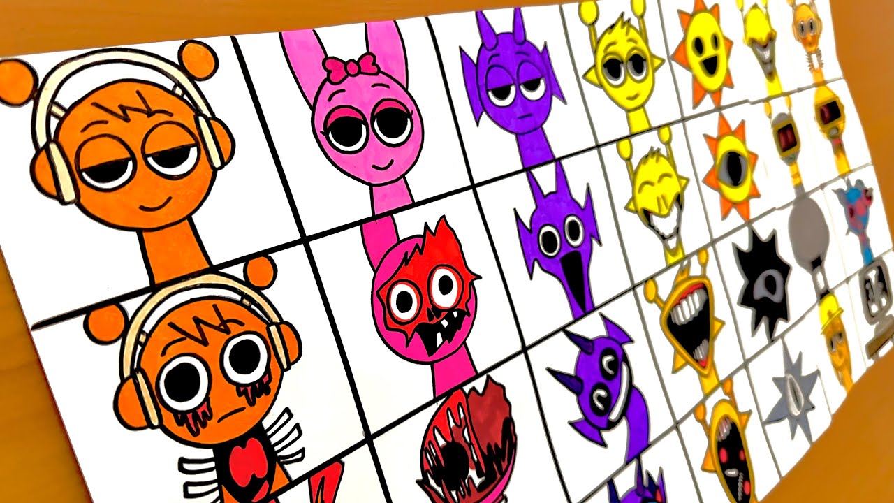 [Drawing] Incredibox Sprunki Phase 1 VS Phase 2 VS Phase 3 VS Phase 4 ...