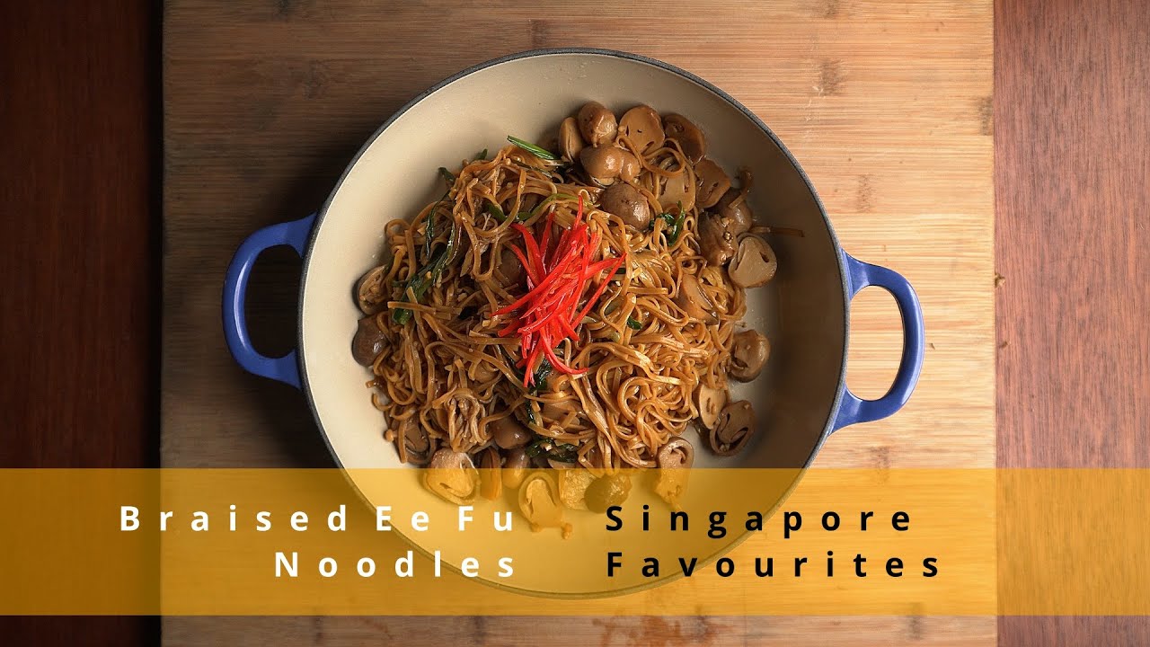 How to cook: Braised Ee Fu Noodles (Vegetarian) - YouTube
