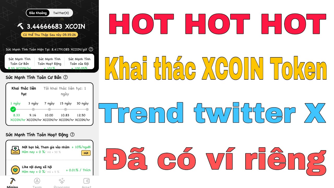 KHAI THÁC FREE XCOIN TOKEN, TREND TWITTER X ĐÃ CÓ VÍ RIÊNG, KÈO TIỀM ...