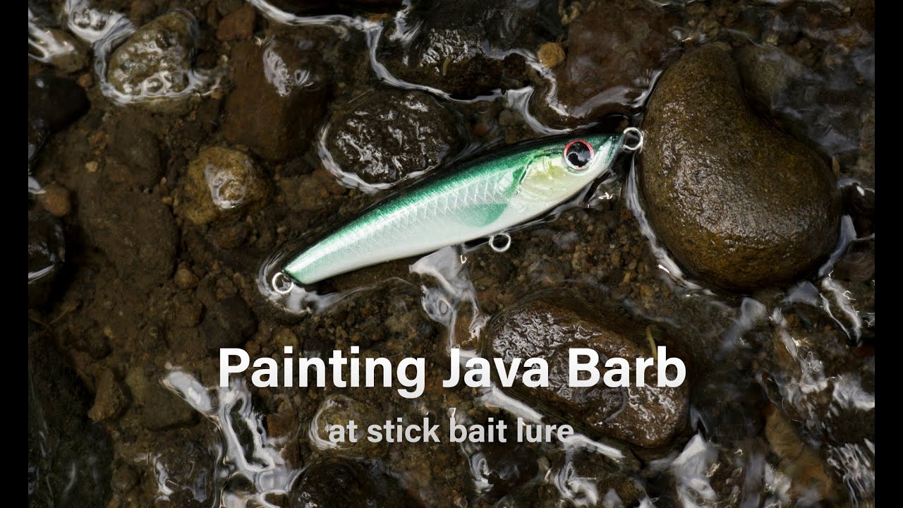 How to paint realistic Java Barb color at stick bait lure - YouTube
