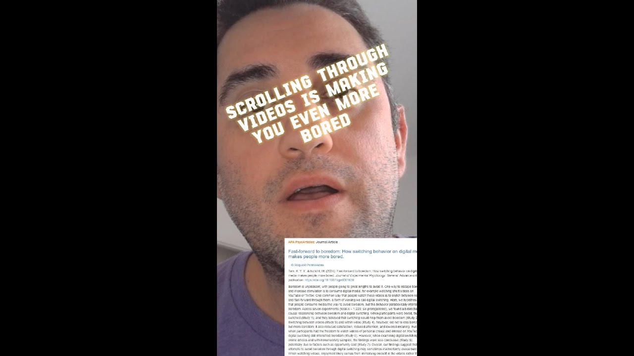 Scrolling Through Videos Is Making You Bored - YouTube