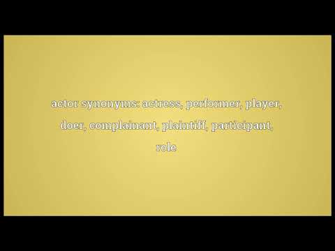 actor meaning in English - YouTube