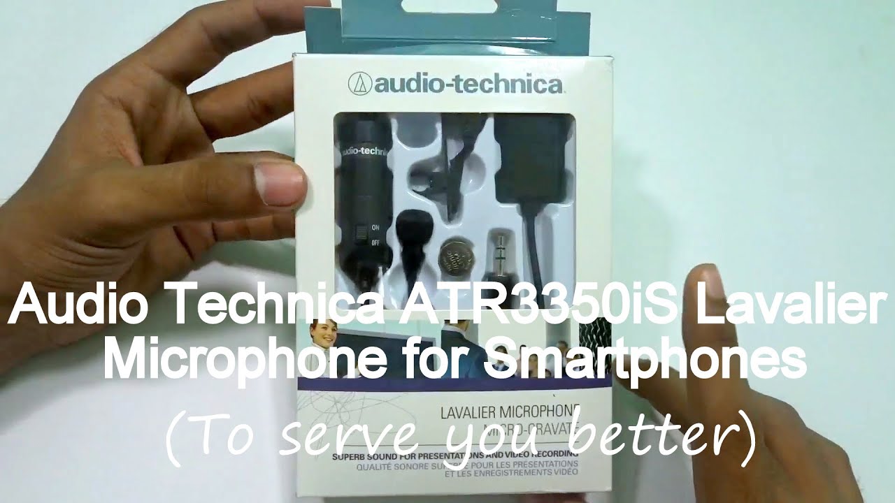 Audio Technica ATR3350iS Lavalier Microphone for Smartphones Unboxing ...