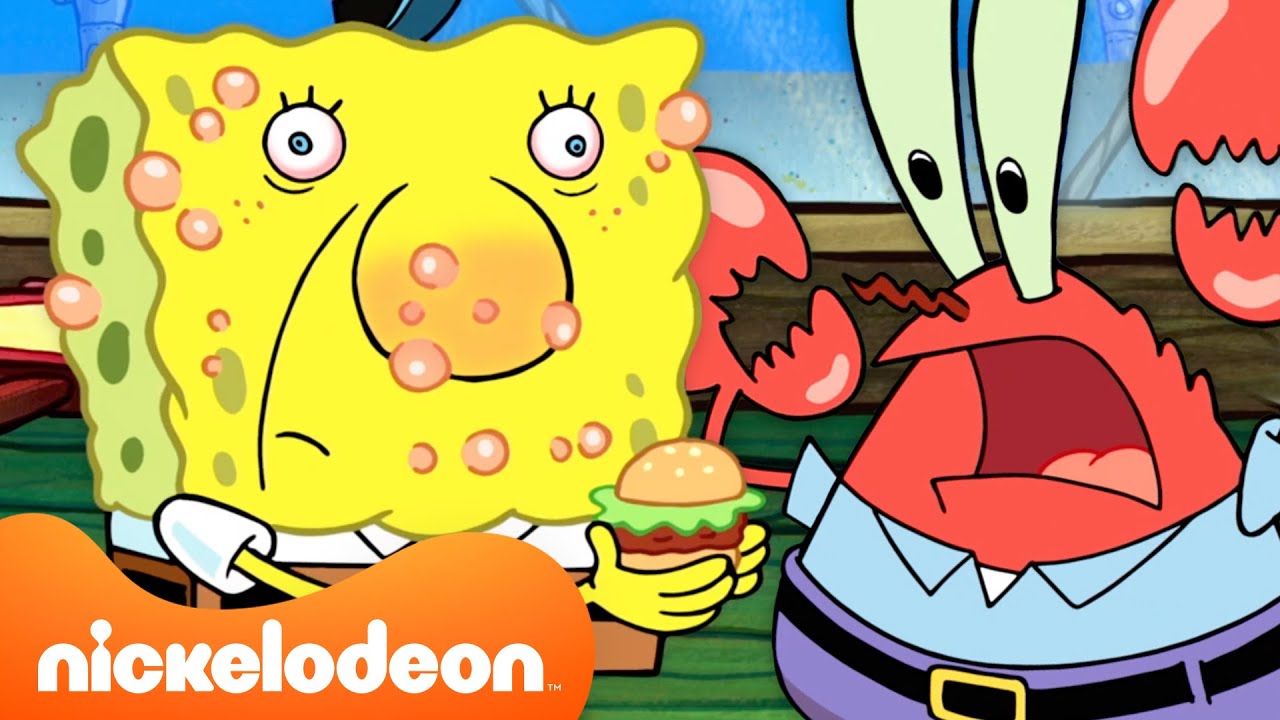 Is SpongeBob Allergic To Krabby Patties?! 😱 "Allergy Attack" Full Scene ...