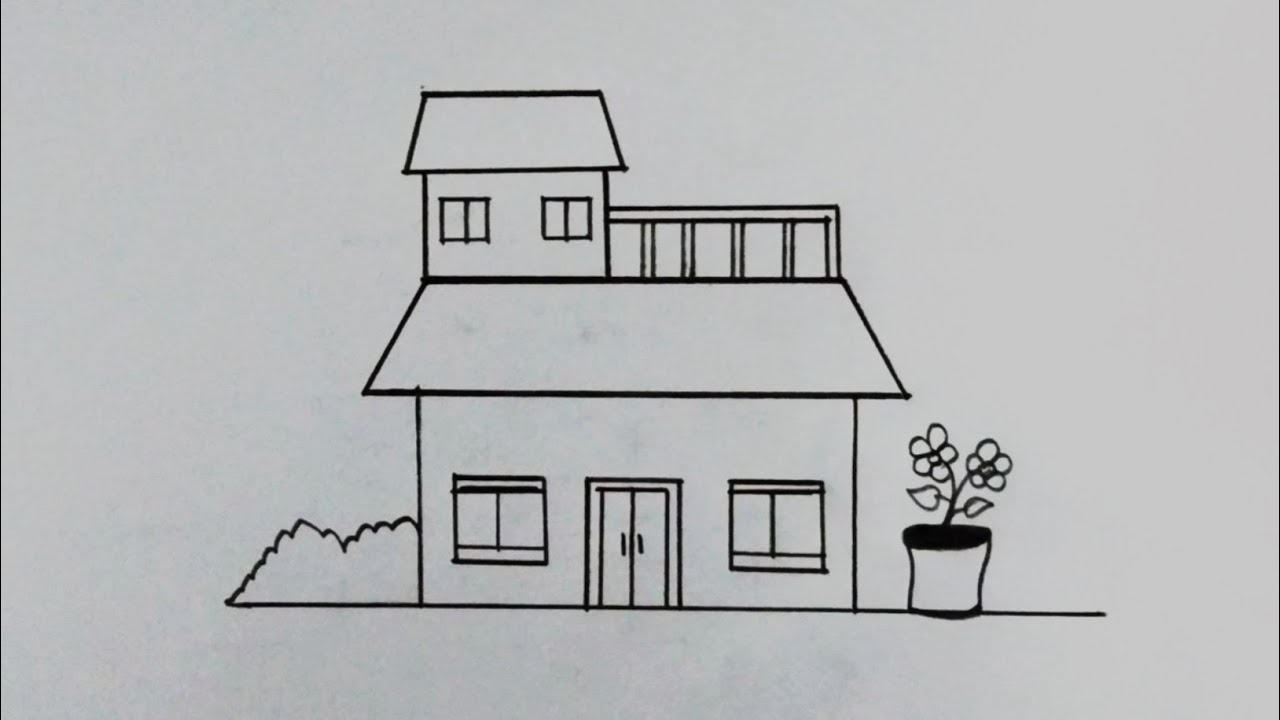 How to draw a Tinny House | How to draw a small house - YouTube