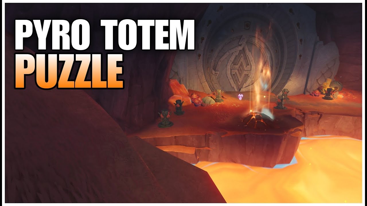How to Unlock : Ancient Sacred Mountain Fire Totems Puzzle Genshin ...