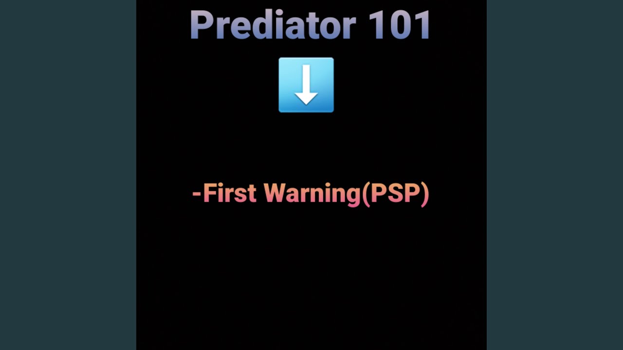 First Warning (PSP) - YouTube