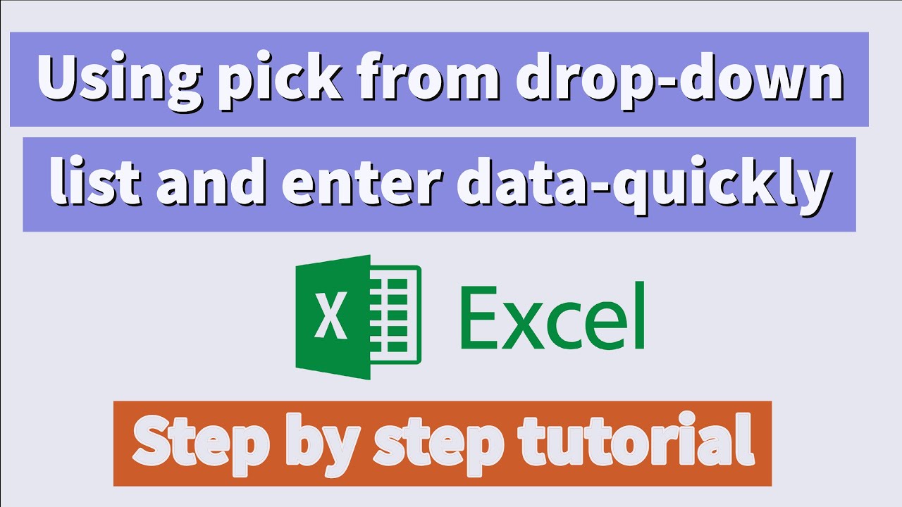 Using pick from drop-down list and enter data-quickly - YouTube