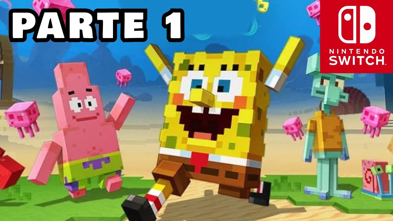 MINECRAFT x BOB ESPONJA DLC 😐 en NINTENDO SWITCH (Gameplay) PARTE 1 ...