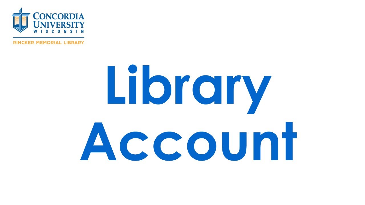 Library Account - YouTube
