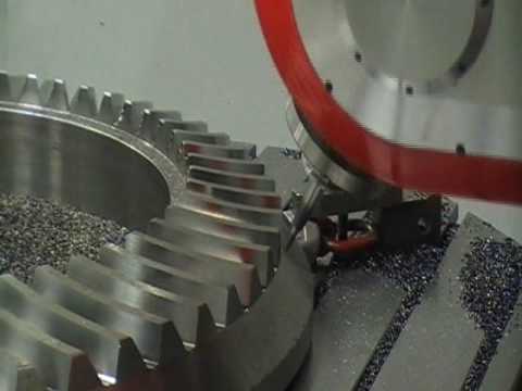 Chamfer / Deburring of Large Spiral Bevel Gear - YouTube