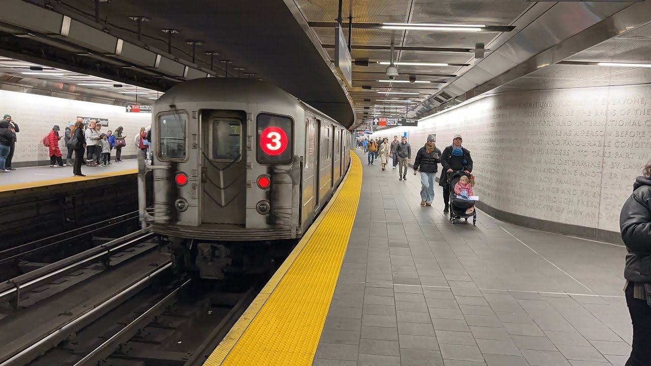 NYC Subway: (1) (3) Trains @ WTC Cortlandt - YouTube