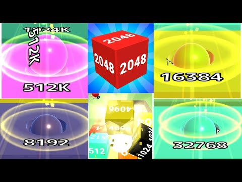 [[ 4096 ]] Mega Cube : 2048 3D Merge Games vs Ball Run Infinity Ball Run 2048 gameplay ...
