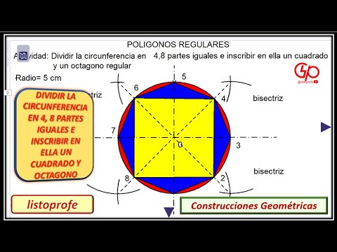 DIVIDIR LA CIRCUNFERENCIA EN 4, 8 PARTES IGUALES - YouTube