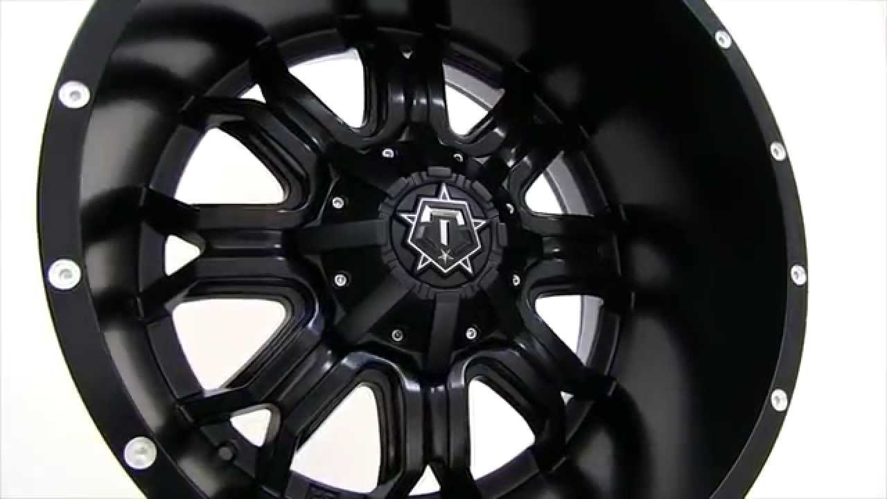 TIS 535B Black Wheels Rims 20x12 - YouTube
