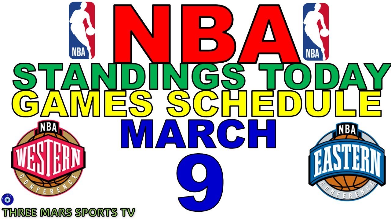 NBA STANDINGS TODAY as of MARCH 8, 2025 | NBA SCHEDULE MARCH 9, 2025 ...