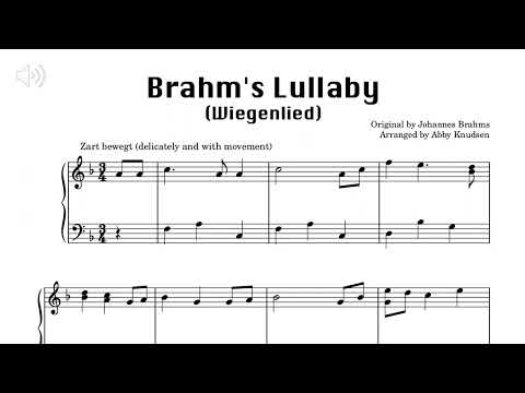 Brahm's Lullaby | Easy Piano Sheet Music - YouTube