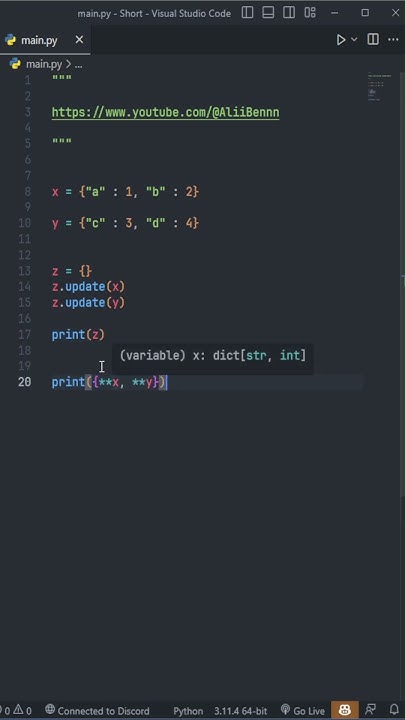 Fusionner Des Dictionnaires en Python ?? #coding #programming #python - YouTube