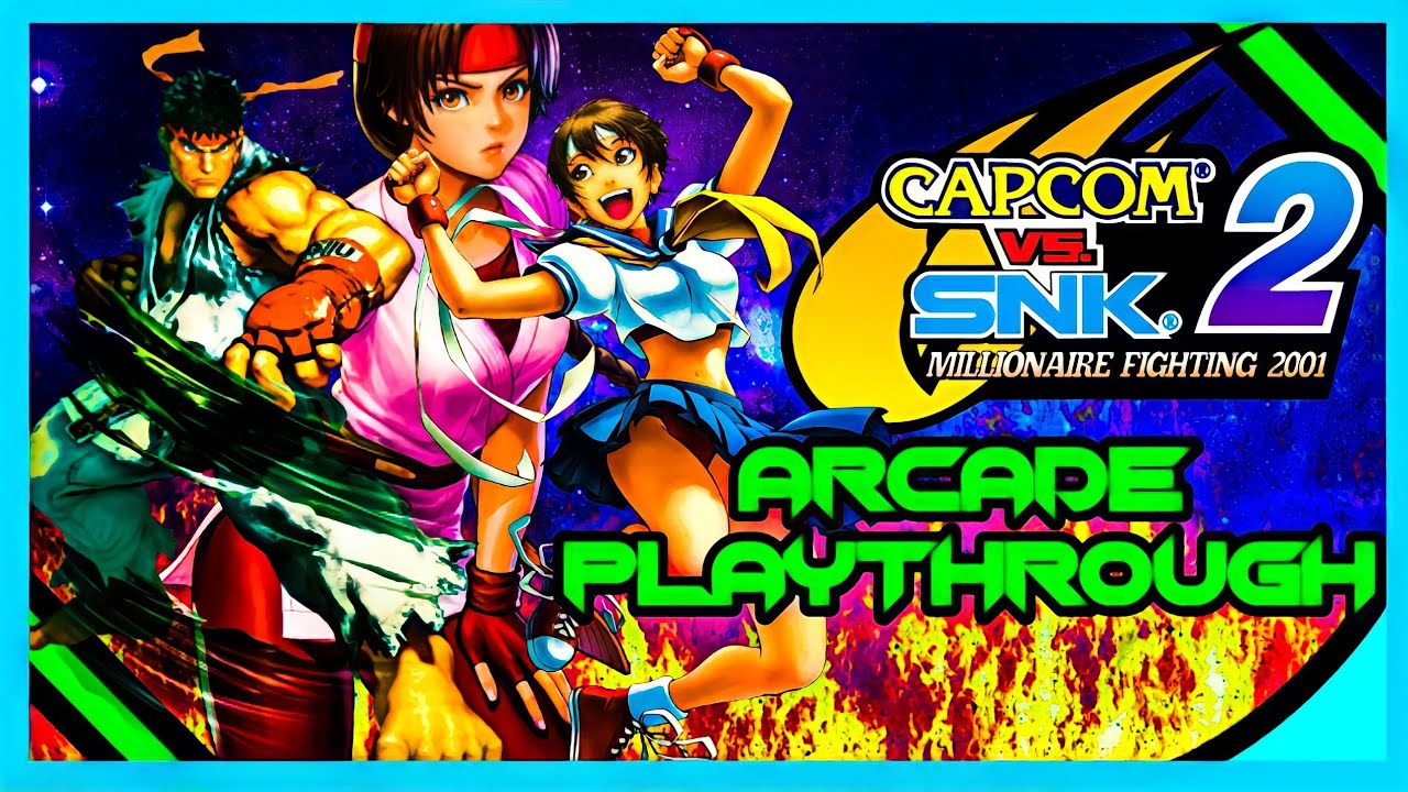 Capcom VS. SNK 2 Ryu Yuri & Sakura Arcade Playthrough [Ratio match ...
