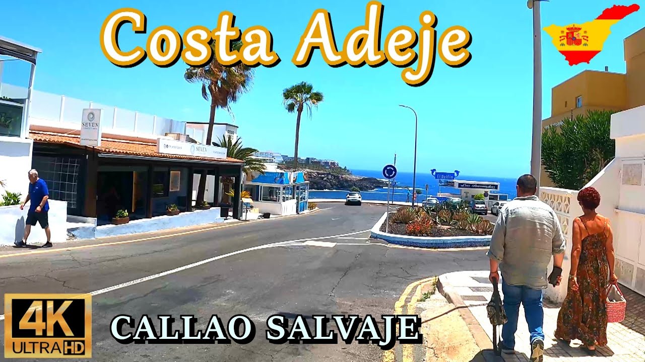 TENERIFE - COSTA ADEJE | Tour of Callao Salvaje, Beautiful Place ☀️ 4K ...