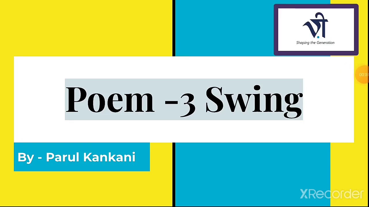 English For Class 2 | Explanation of Poem- Swing By Parul ms - YouTube