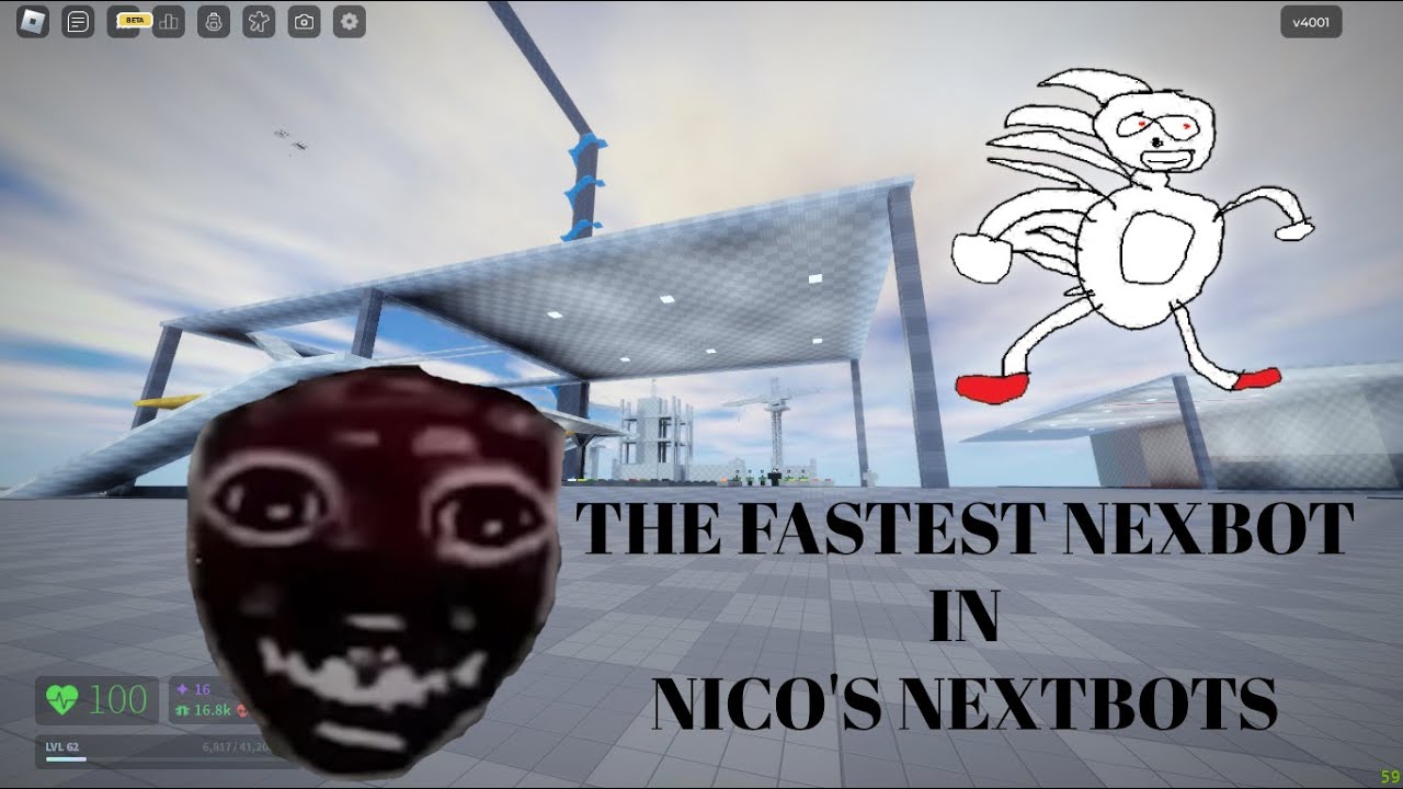 The 2 Fastest Nextbots Happy and Hyper sanic in nico's nextbots - YouTube