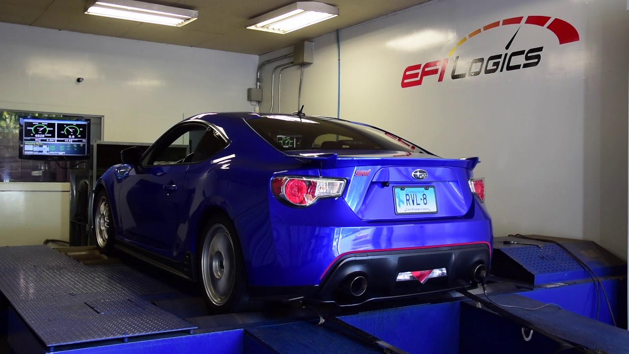 BRZ Dyno Run - Stage 2+ OFT, Tomei UEL / Motiv / Perrin - YouTube