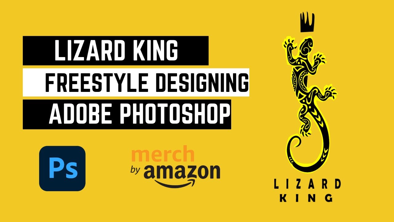 How to Design Lizard King | Artwork For Merch by Amazon Part 1 - YouTube