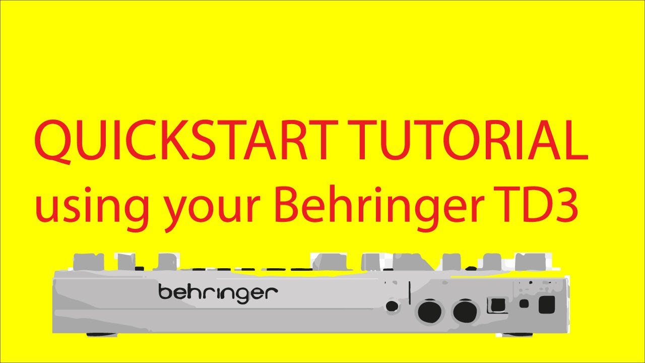 Behringer TD3 Quick Start Tutorial - YouTube