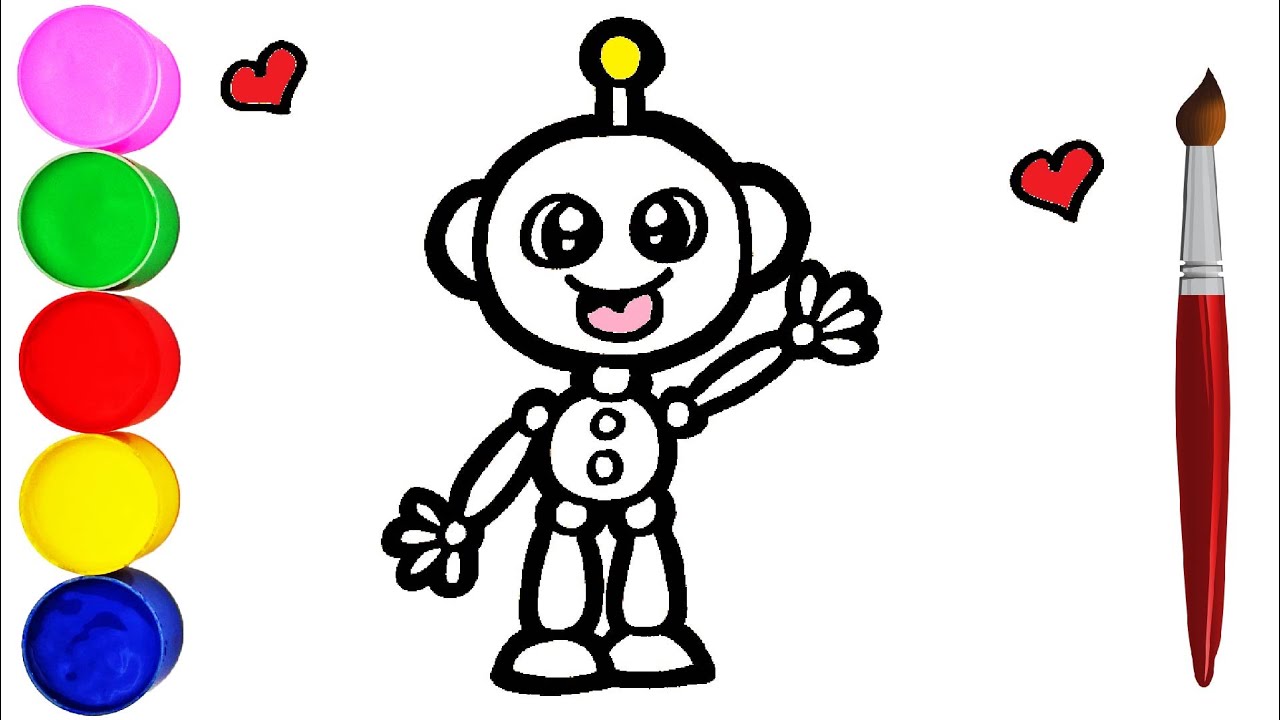 Roboter Zeichnen und Malen für Kinder - YouTube