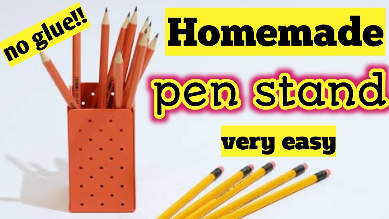 Diy pen stand|Diy pen/pencil holder|Diy paper pen stand no glue|No glue ...