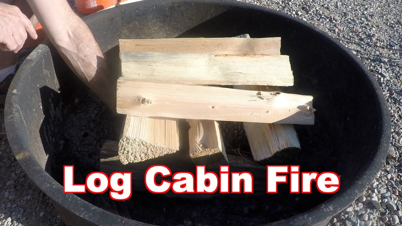 How To Make A Log Cabin Camp Fire For Cooking - YouTube