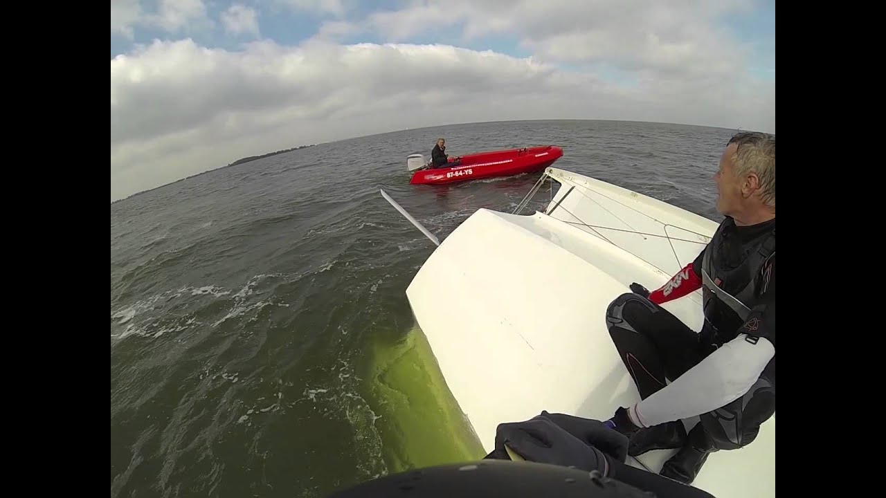 49er Muiderzand 02 - Righting after Capsize - YouTube