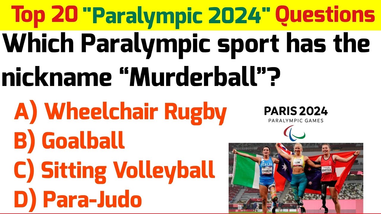 Top 20 Paralympic 2024 Questions | Paralympic Quiz|Current Affairs of ...