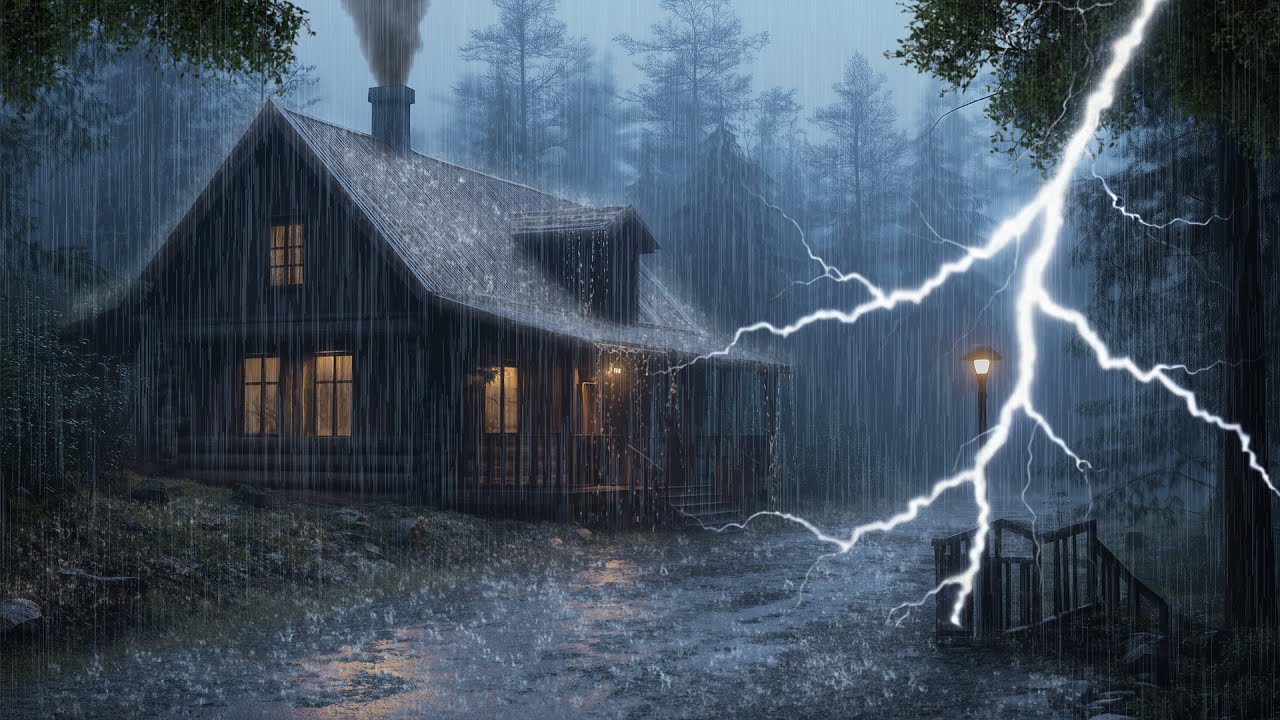 Sleep Instantly in 3 Minutes with Heavy Rain, Lightning, Strong Wind ...