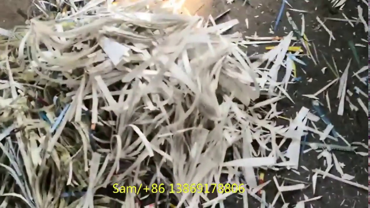 Waste paper and books cutting machine for paper making - YouTube