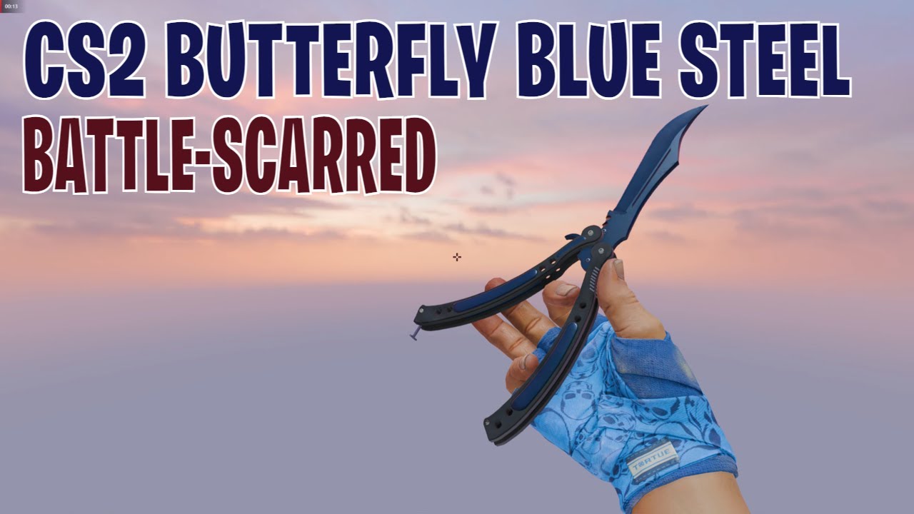 Butterfly Knife Blue Steel (Battle-Scarred) | CS2 Skin Showcase #377 ...