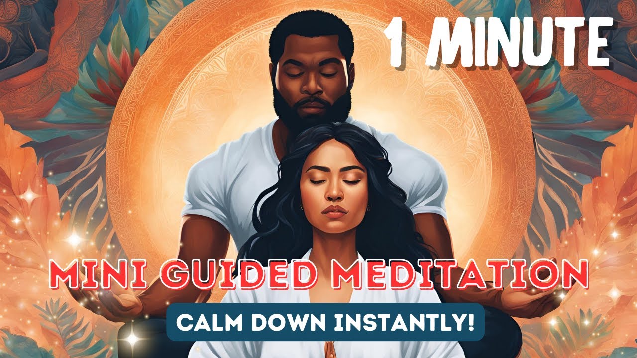 1 minute MINI GUIDED MEDITATION to calm you down 😌 - YouTube