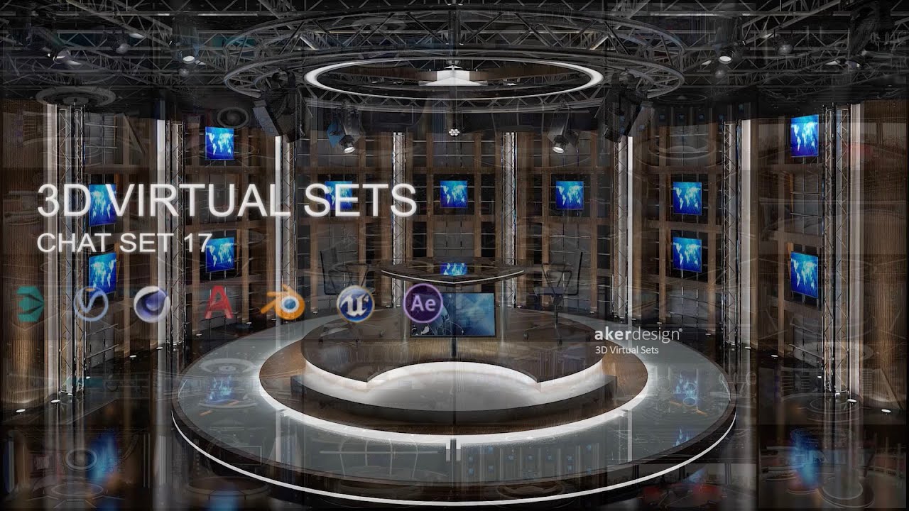 DOWNLOAD 3D VIRTUAL SET DESIGNS News studios, Talkshows, Stage events ...