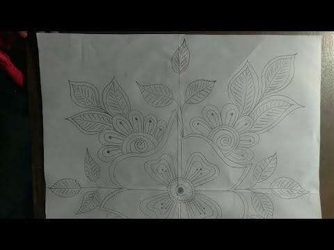 Big beautiful nakhshi khanta tutorial || nakshi kantha pencil drawing ...