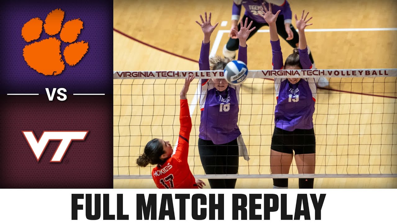 Clemson vs. Virginia Tech Full Match Replay | 2023 ACC Volleyball - YouTube