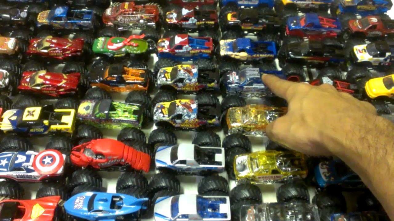 My son's Hot Wheels Monster Jam collection - YouTube
