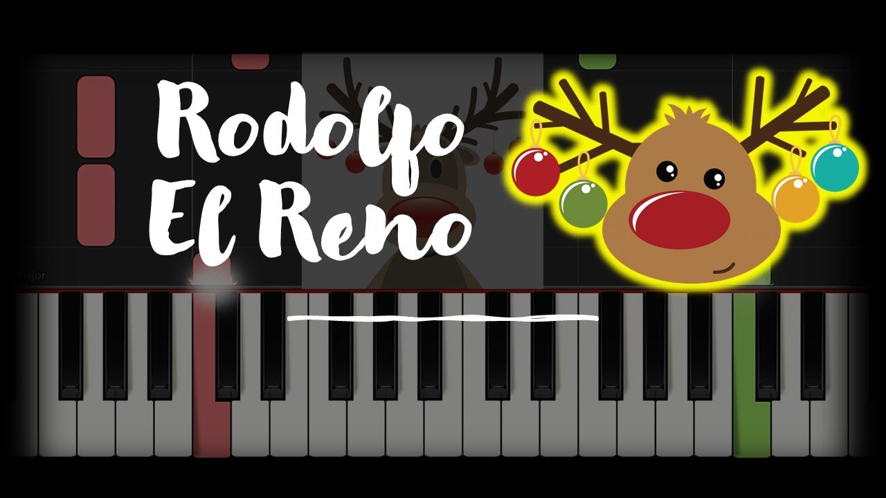🦌 RODOLFO EL RENO 🦌 - Piano Tutorial🎹 - Rudolph The Red Nosed Reindeer ...