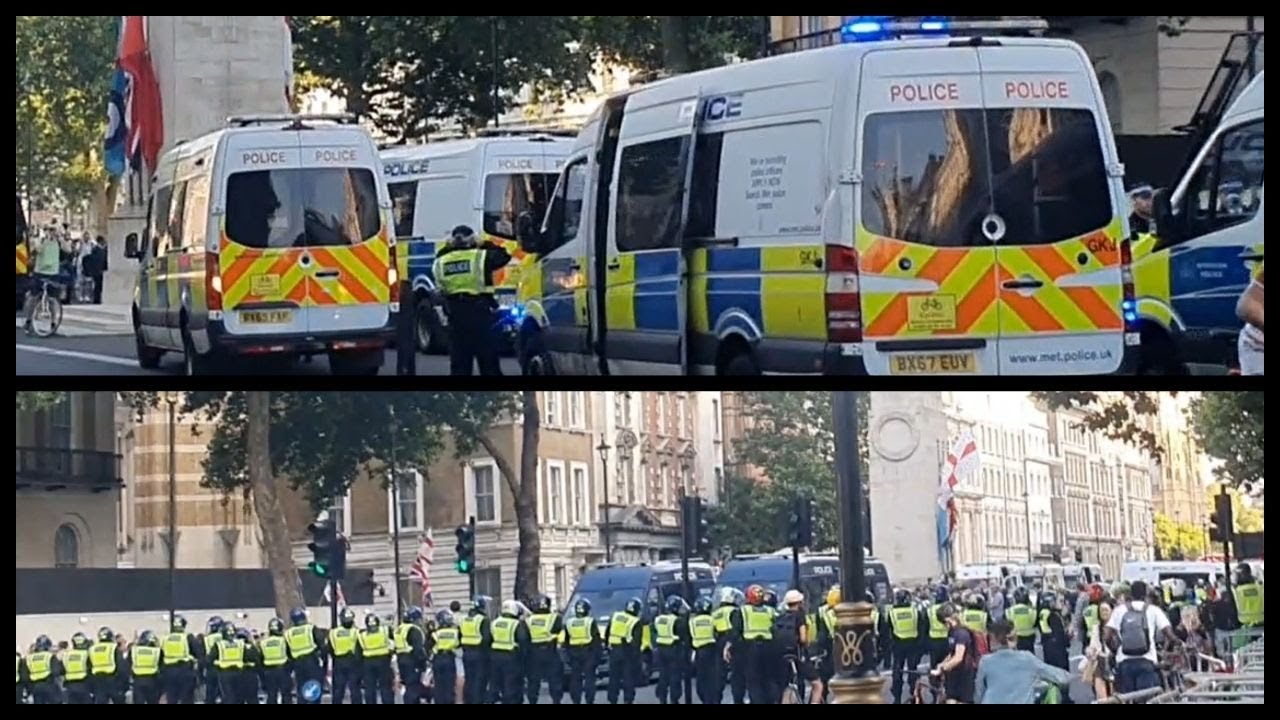 Police Respond To 31ST JULY "Enough Is Enough" Protests In London - YouTube