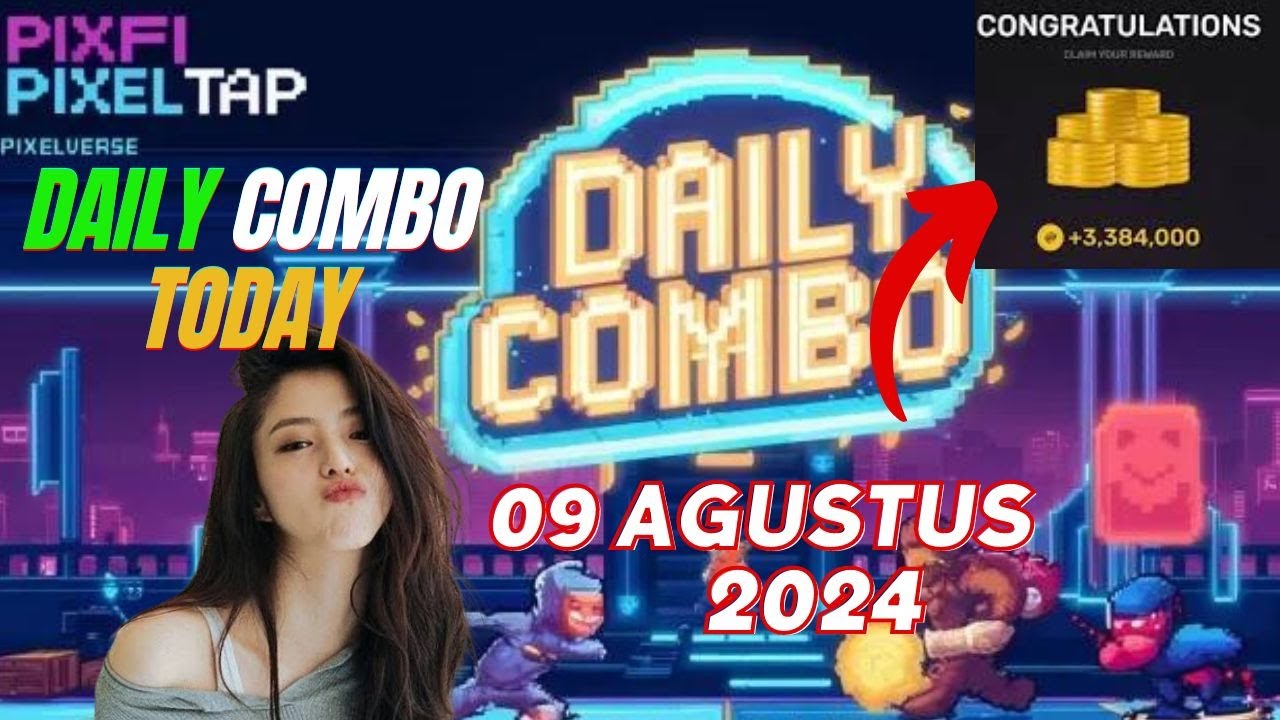Daily Combo Pixel Tap Today 9 Agustus | Pixel Verse Daily Combo Card - YouTube