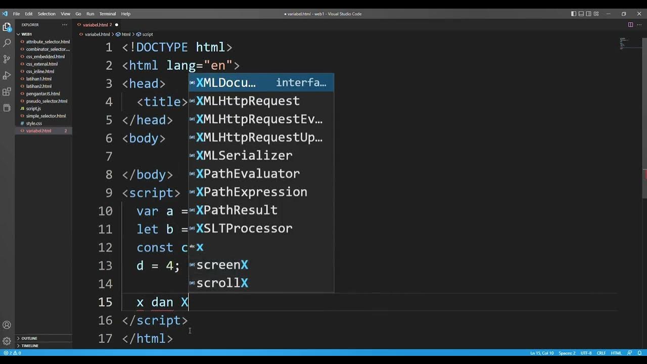 [Kelas Online] Pemrograman WEB 1 - 6. Variabel pada Javascript - YouTube