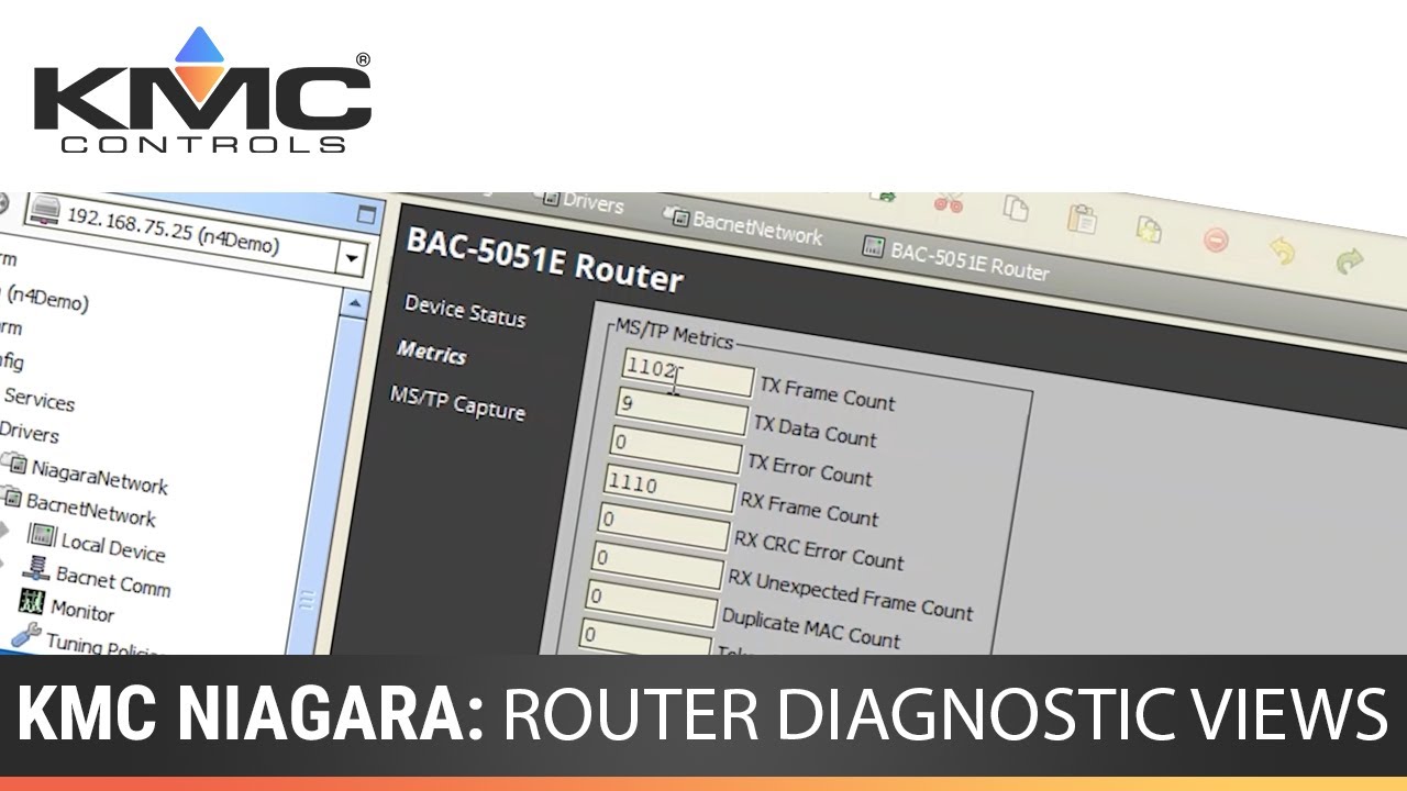 KMC Niagara: Router Diagnostic Views - YouTube