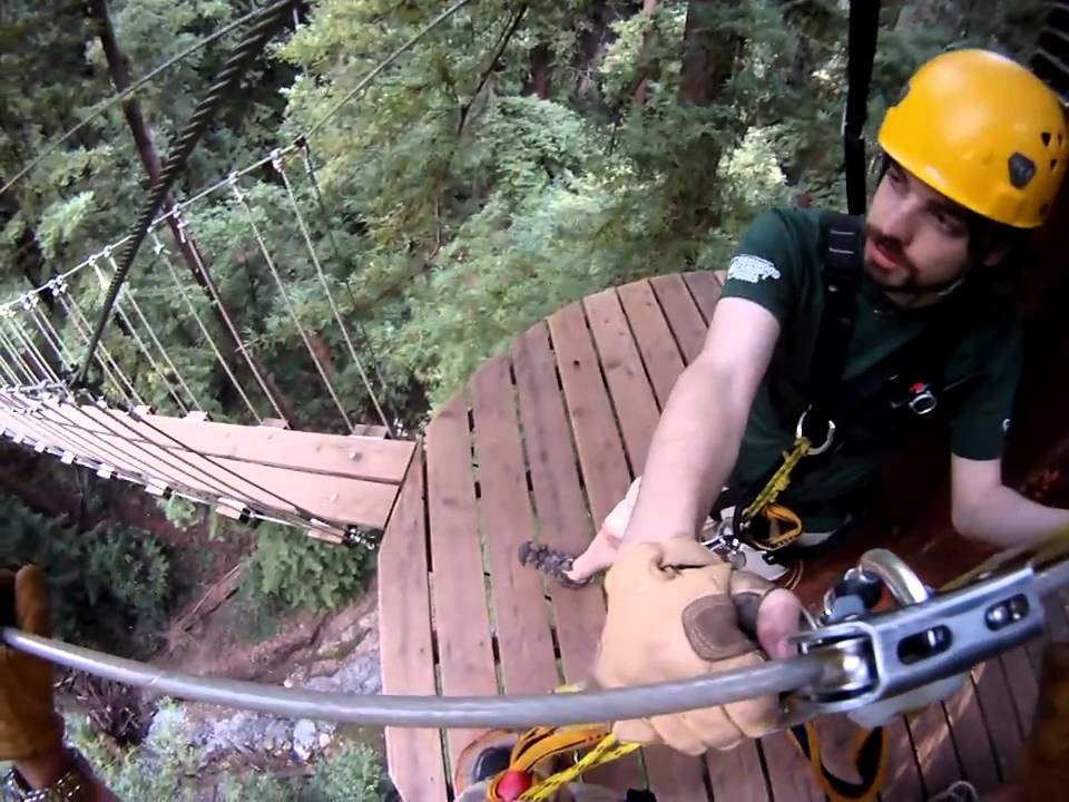 Mount Hermon Redwoods Canopy Tour Zip-lining - YouTube